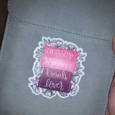 Angsty Romance Book Lover Vinyl Sticker, Bookish Stickers, Romance ...