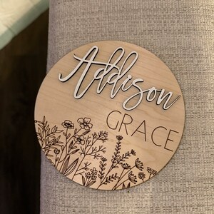 Daisy Baby Name Announcement/ Personalized Daisy Name Sign/ - Etsy