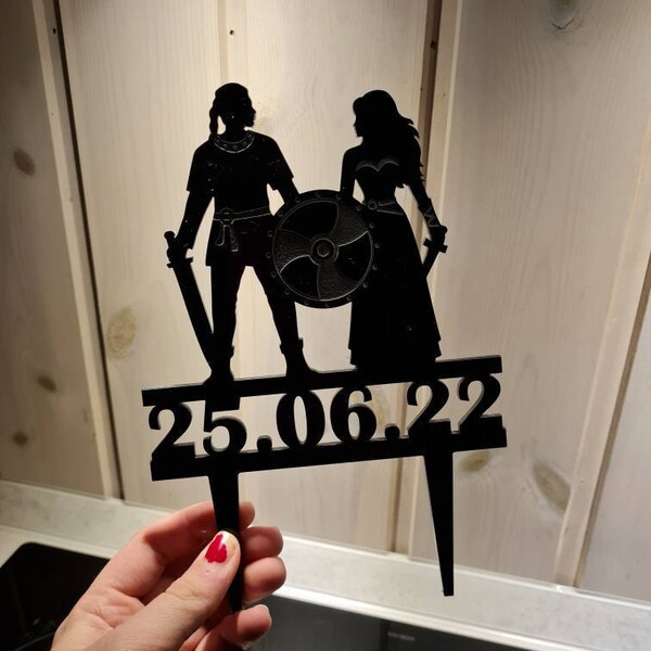 Viking Wedding Cake Topper,viking Barbarian Wedding Funny Cake Topper ...