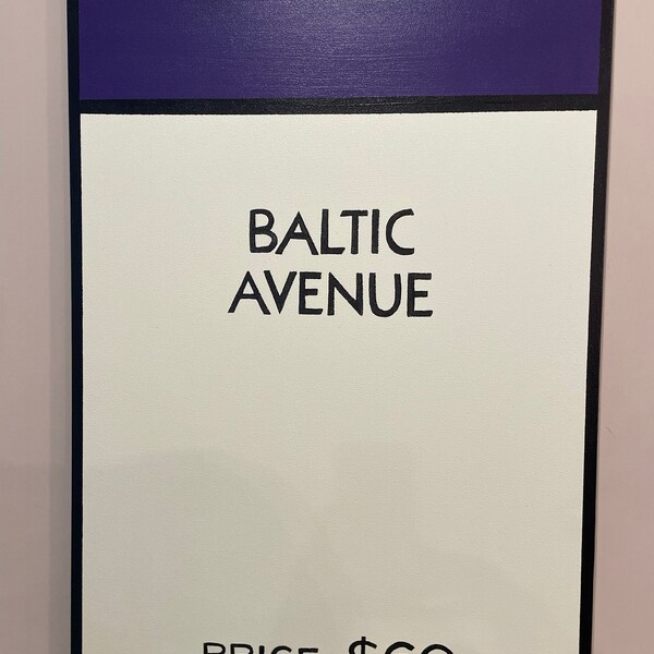 Monopoly Hand Painted Room Decor Board Game Art Your Choice Pool Room ...