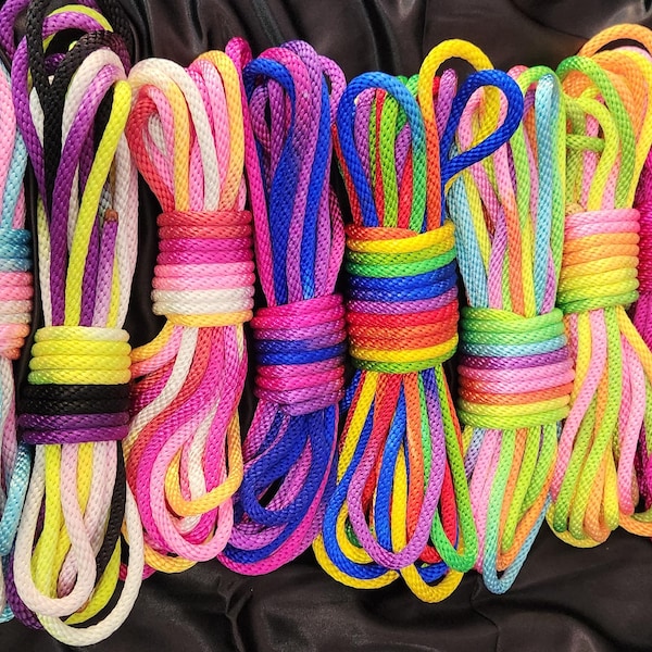 Rainbow Silky Solid Braid Nylon Shibari Rope - Etsy