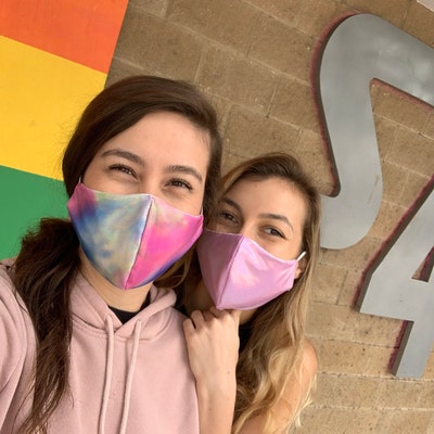 Iridescent 2 Pack Face Mask Fitted 3 Layer Iridescent Mask Handmade ...