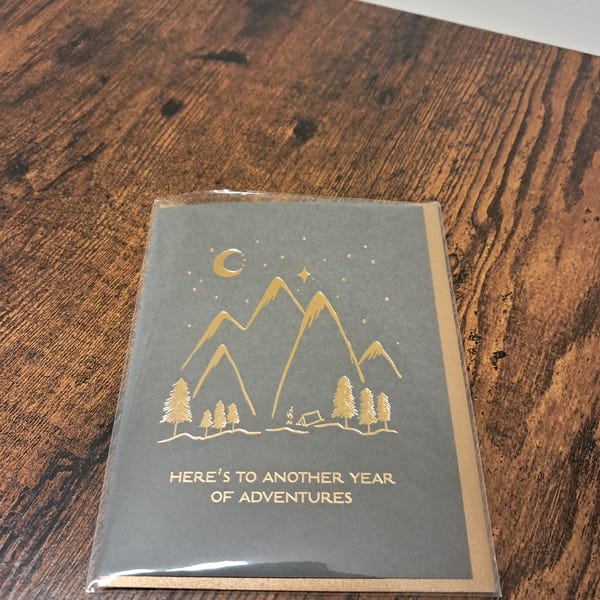 Year of Adventures - Gold Foil Card - Etsy