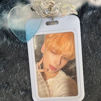 Kawaii Cute Pink ID Photocard Holder Badge Holder With Flower - Etsy