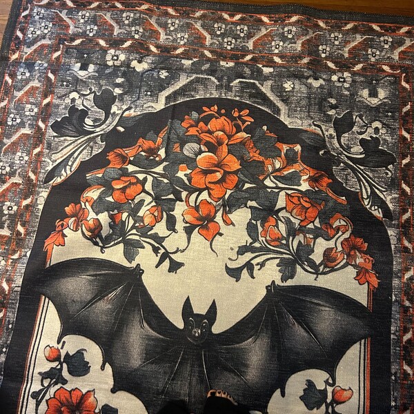 Art Deco House Fly Rug, Bug and Flowers Vintage Rug, Unique Rug for ...