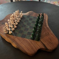Neptune Chess Set, Customisable Colours pieces Only Neptune. Mermaid ...
