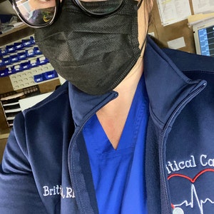 Nurse Jacket Critical Care Nurse Jacket RN Zip Sweatshirt - Etsy