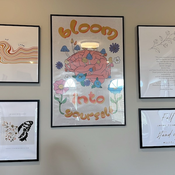 BE PATIENT With YOURSELF, Psychologist Office, Therapist Decor, Neutral ...