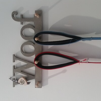 Dog Lead Hanger WOOF, Handmade, Shabby Chic, Gorgeous - Etsy