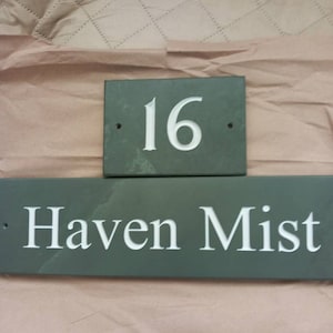 Green Slate House Sign 35.5cm X 10cm - Etsy UK