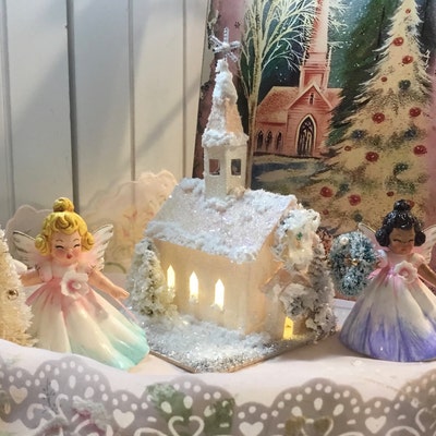 Rose Window Putz Church Christmas Craft Kit Build Decorate a Full Size ...