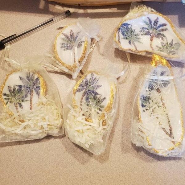 Oyster Shell Gift Box Set Shell Ring Dish, Jewelry Holder, Trinket Bowl ...