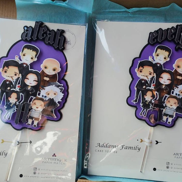 Addams Family Cake Topper, Addams Family Theme Party, Family Halloween ...