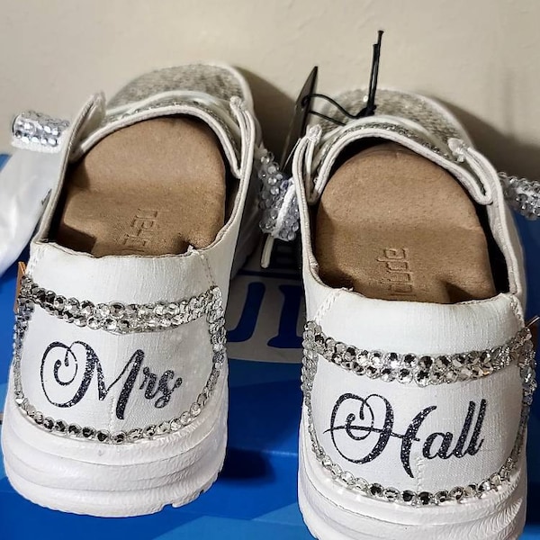 Hey Dude Blinged Out Wedding Shoes - Etsy