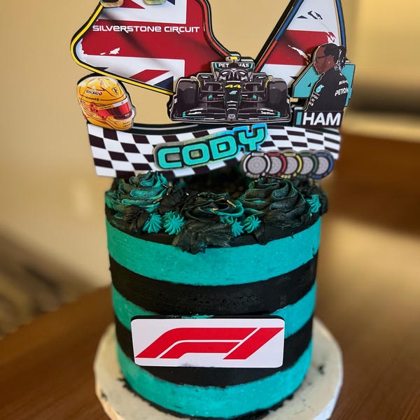 Custom Racing Car Cake Topper: Formula 1 Birthday Party - Etsy
