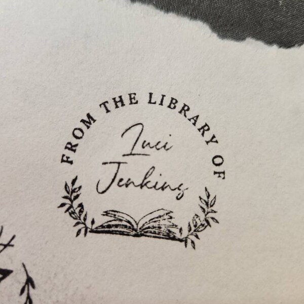 From the Library of Stamp, Library Stamp, Personalized Book Stamp ...