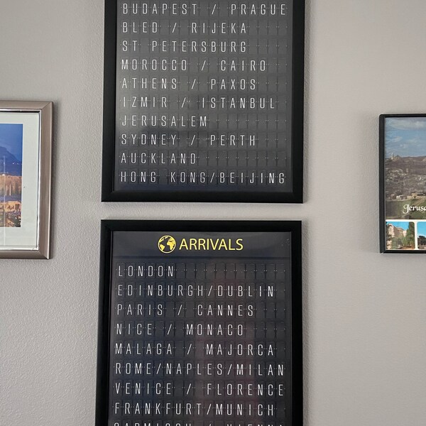 Printed Destinations Airport Board, Personalized for You (with Thin ...