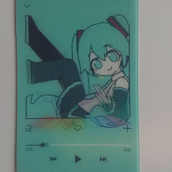 Hatsune Miku Motion Card – Dynamic Miku Bookmark - Etsy