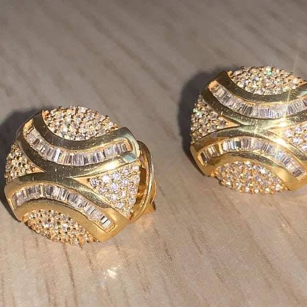 Iced Diamond Men Ring Custom Iced Initial Hip Hop Ring 14KT Gold Over ...