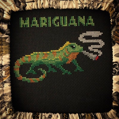 Weed Cross Stitch Pattern Set Marijuana Cross Stitch Bud Cross Stitch ...