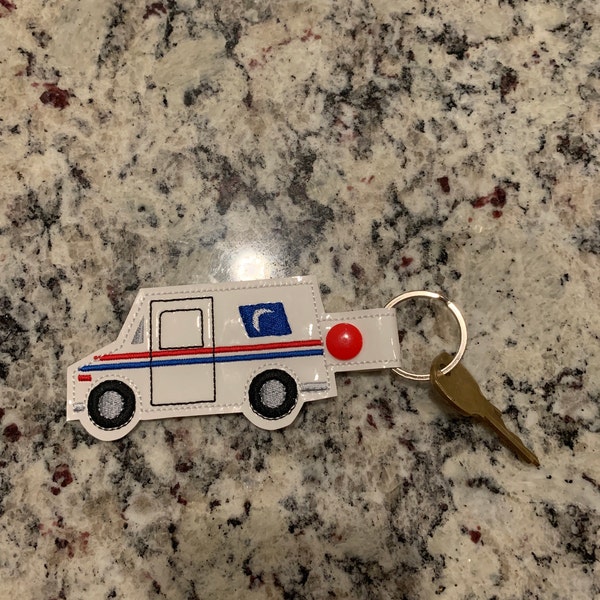 Mail Truck Keychain, Mail Key Keychain, Mail Truck Bag Tag, Mail Truck ...