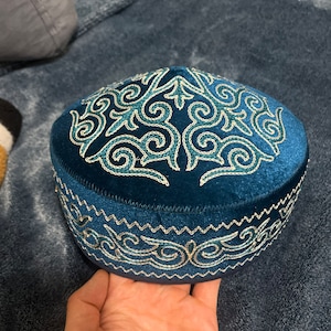 Handmade Skull Cap. Kazakh Traditional Hat, Kyrgyz Skullcap. Tubeteika ...
