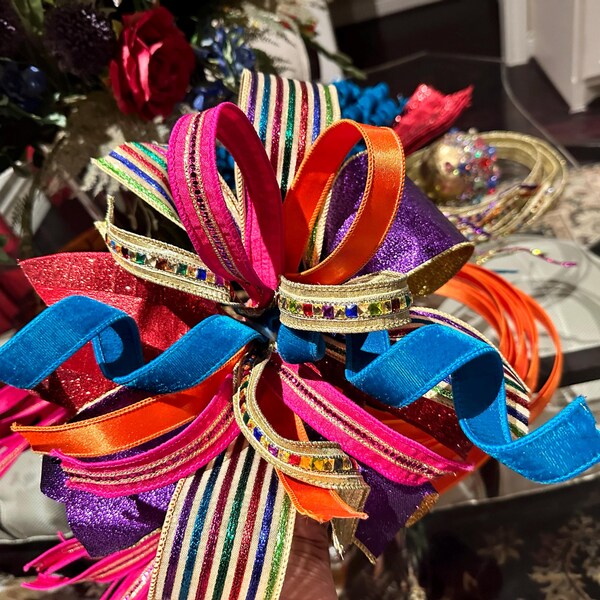 1 Inch Jubilee Jewel Ribbon, Wired Ribbon, Designer Ribbon, Farrisilk ...