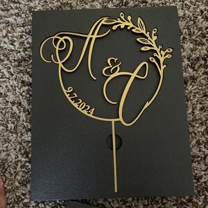Custom Initial Wedding Cake Toppers, Gold Cake Topper for Wedding ...