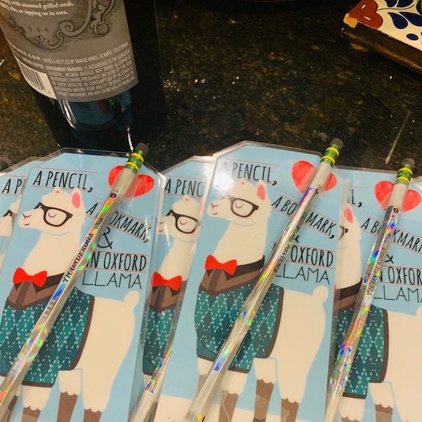 Llama Printable Valentine Bookmark Card for Pencil Valentine Alpaca ...