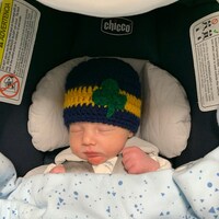 Crochet Irish Baby Hat and Diaper Cover Set With Shamrocks, St ...