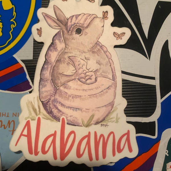 Alabama Armadillo Sticker - Etsy