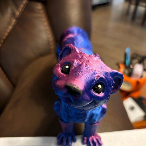 Articulating Ferret –3D Printed Poseable Flexi Animal Figurine, Ferret ...