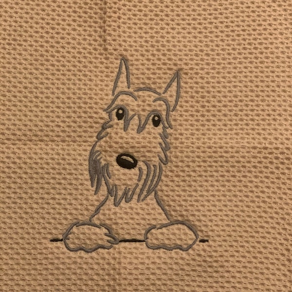 Schnauzer Head - Machine Embroidery Design, Schnauzer Outline ...