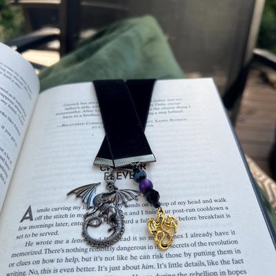 Stardust, Dark Blue Velvet Ribbon Bookmark, Celestial Inspired Bookmark ...
