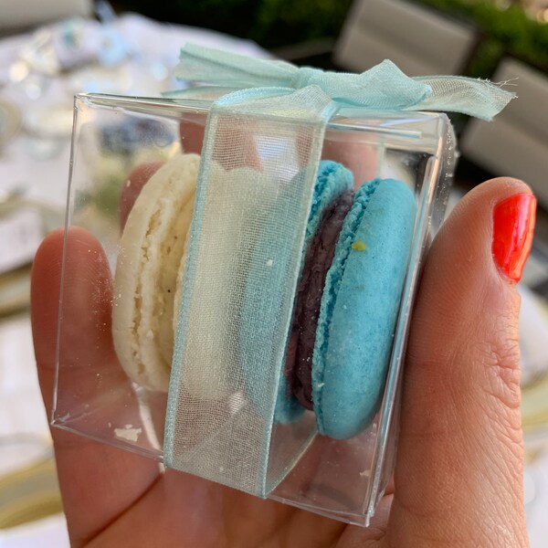 Blue and White Macaron Party Favors - Pack of 25 - Etsy