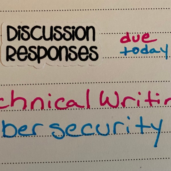 Planner Sticker | Discussion + Discussion Responses | Online College ...