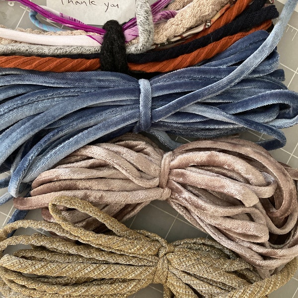 10-20yards Stretch Velvet Fabric Cord/hollow Velvet Cord - Etsy