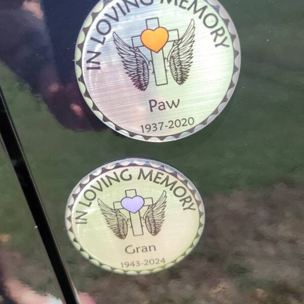 Tufskinz | in Loving Memory Rated Badges - Brushed Silver - 1 Piece Kit ...