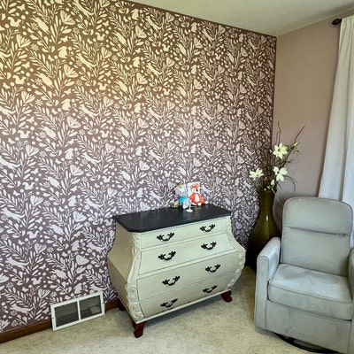 Forest Pattern Wall Stencil, Floral Wall Stencils for Painting ...