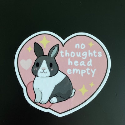 Bunny Peeker Stickers Dutch Rabbit Brown Spotted Bunny - Etsy