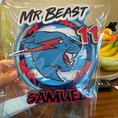 Mr.beast Cake Topper, Mr.beast Birthday, Mrbeast Cake Topper, - Etsy