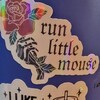 Run Little Mouse Sticker|holographic Kindle Sticker|haunting Adeline ...