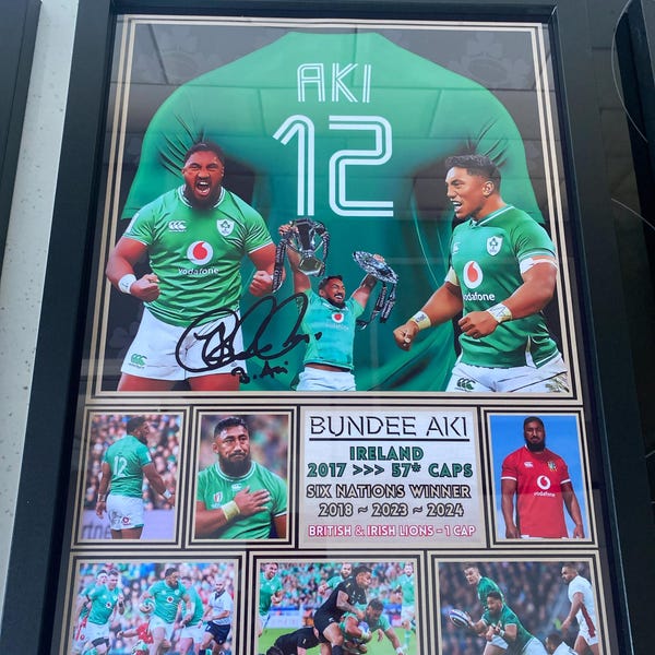 Johnny Sexton Ireland Rugby Legend Shirt Back Print / Poster / Framed ...