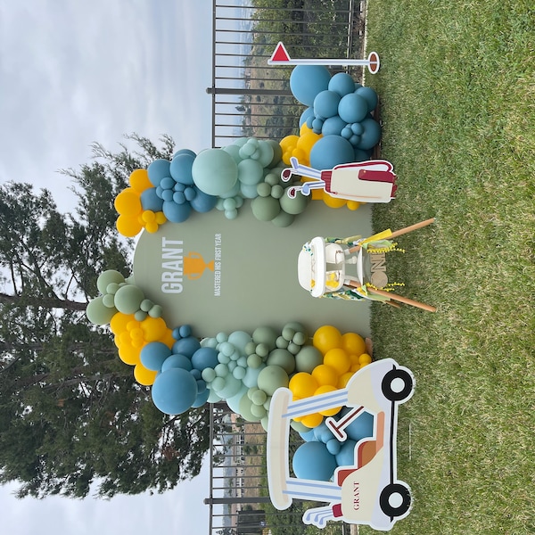 Golf Party || Cut Outs for Backdrop Golf Club Golf Cart || Golf Party ...