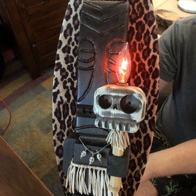 Pair of Handmade Carved Wood Mug Witco Style Tiki Shelves - Etsy