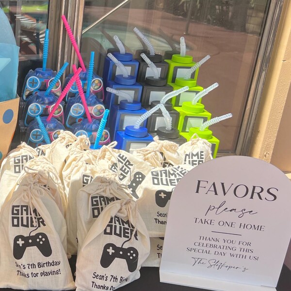 Game Over Thank You-controller Video Game-kids Party Favor-personalized ...