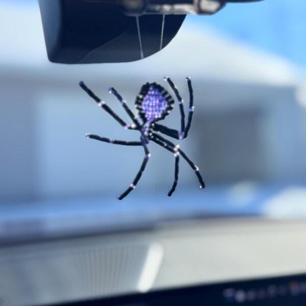 Garnet Red Spider Earrings | Spider Costume Accessory | Beaded Jewelry ...
