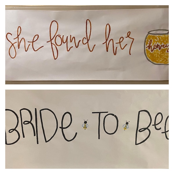 Custom Homemade Banners With Hand Lettering - Great for Work/family ...