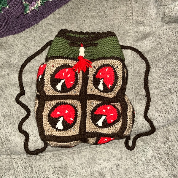 Sun and Moon Drawstring Backpack Crochet PDF PATTERN - Intermediate ...