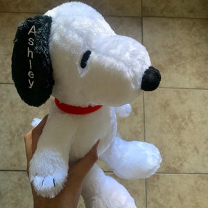 Personalized Snoopy Plush With Name Stuffed Toy Animal Embroidered - Etsy